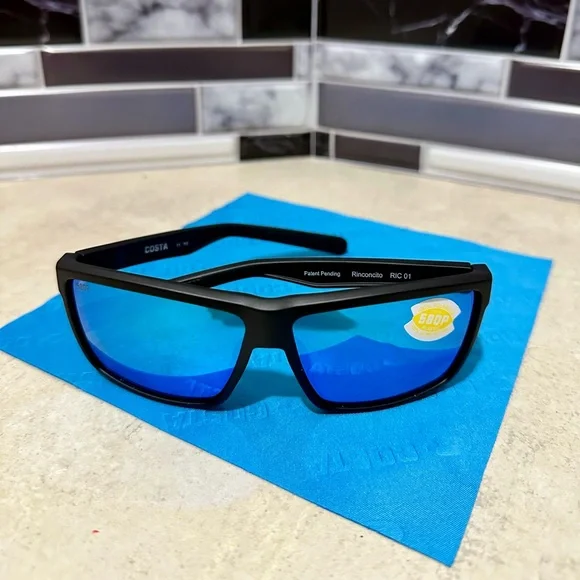 Costa Del Mar Rinconcito Matte Black Frame with Blue Polarized Lens ...